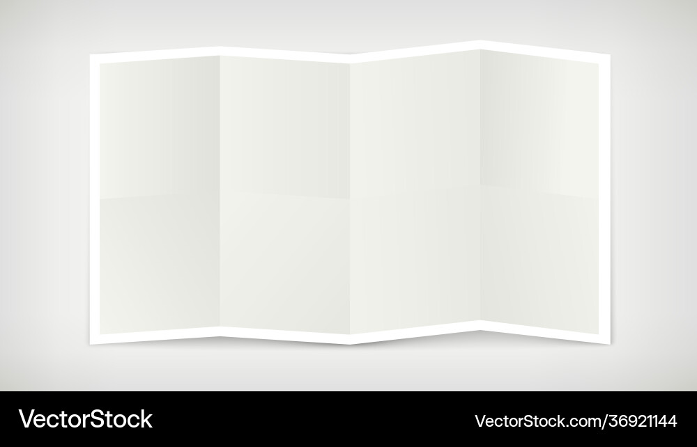 Folded map isolated with shadow template Vector Image