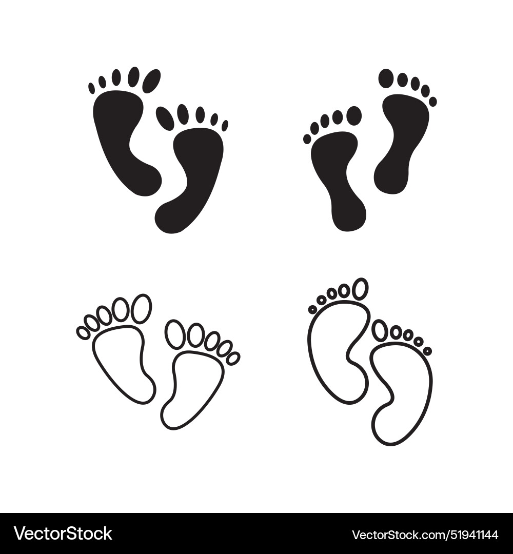 Footprint icon symbol Royalty Free Vector Image