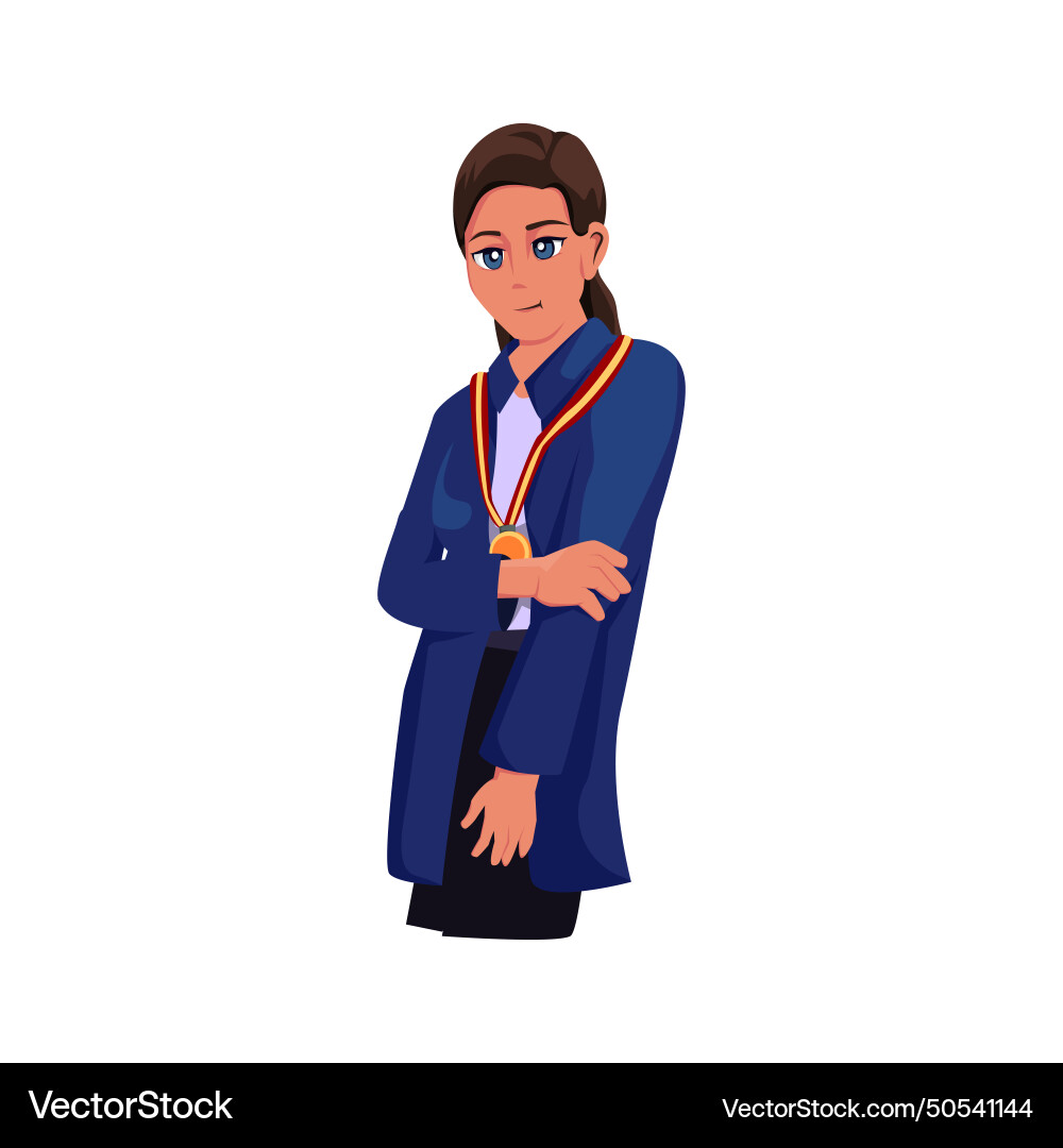Graduation university student character Royalty Free Vector