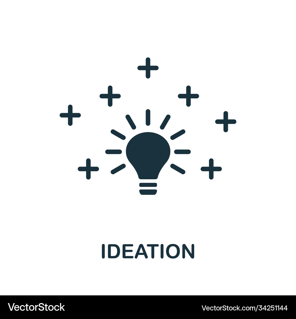 Ideation icon simple element from life skills Vector Image