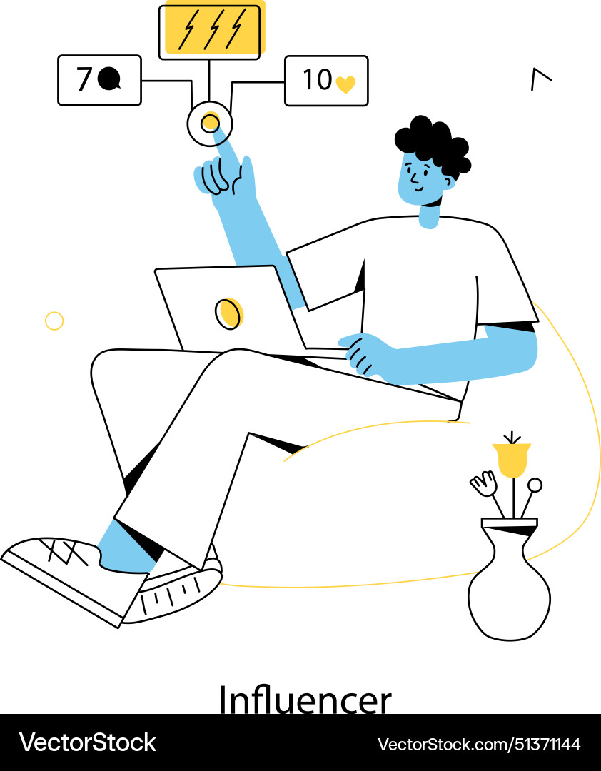 Influencer Royalty Free Vector Image - VectorStock