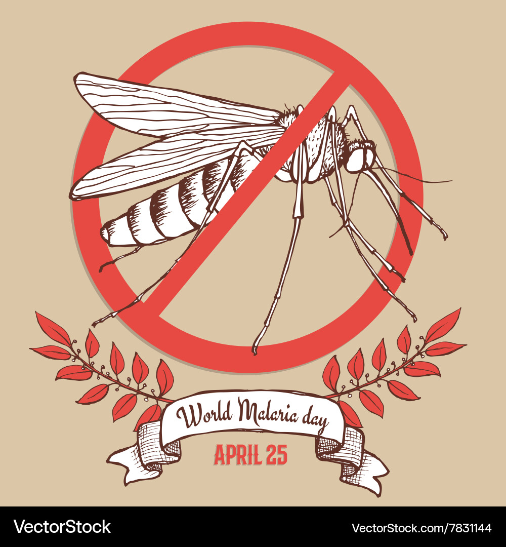 Malaria day poster Royalty Free Vector Image - VectorStock