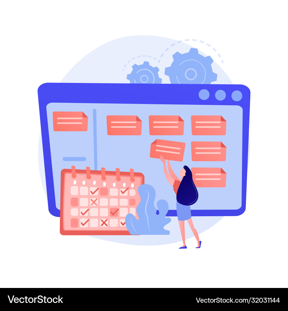 Scheduling planning concept metaphor Royalty Free Vector
