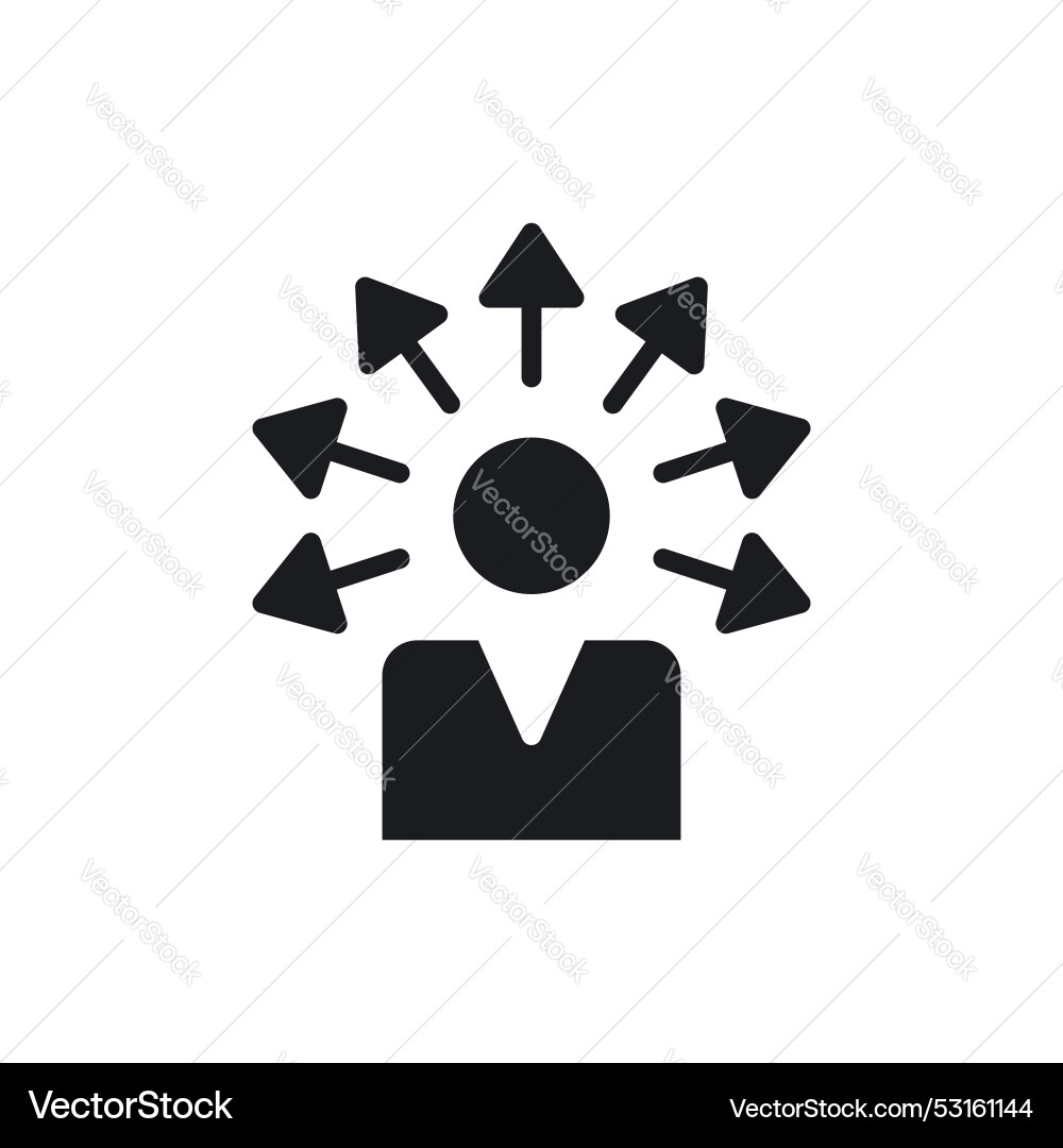 Self awareness icon symbol on white background Vector Image