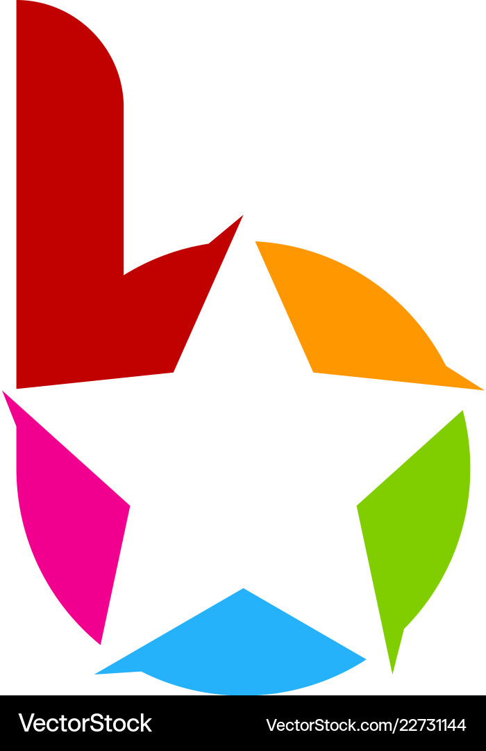 Star letter b logo icon design Royalty Free Vector Image