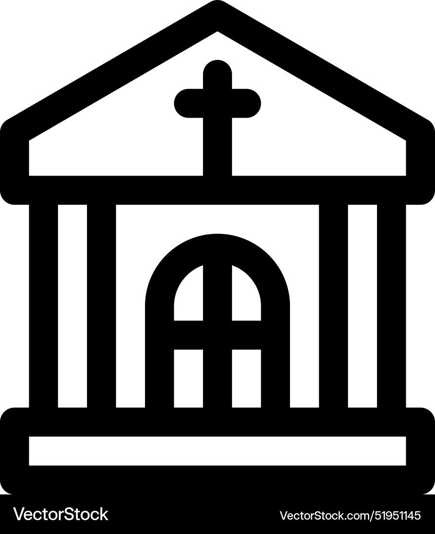 Charnel house icon thin linear style design Vector Image