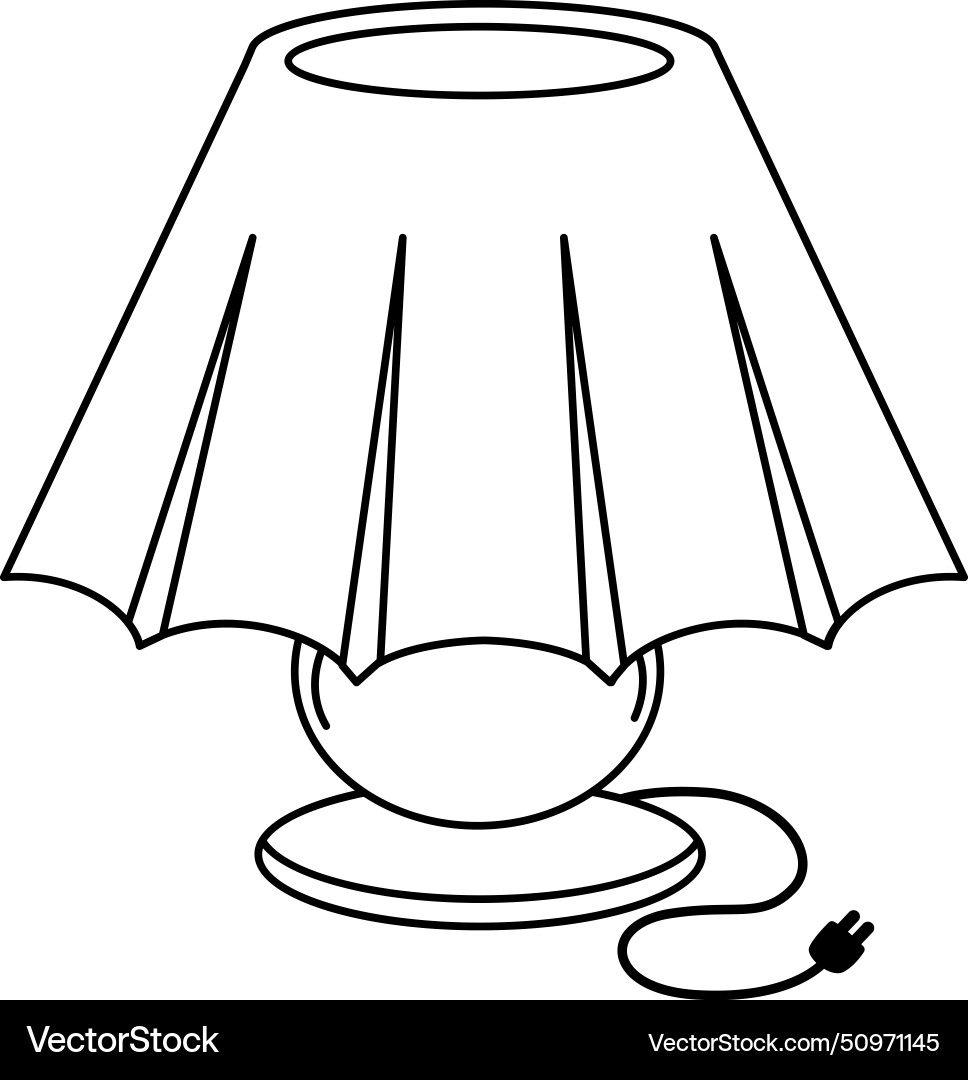 Colorful lamp outline white on background Vector Image