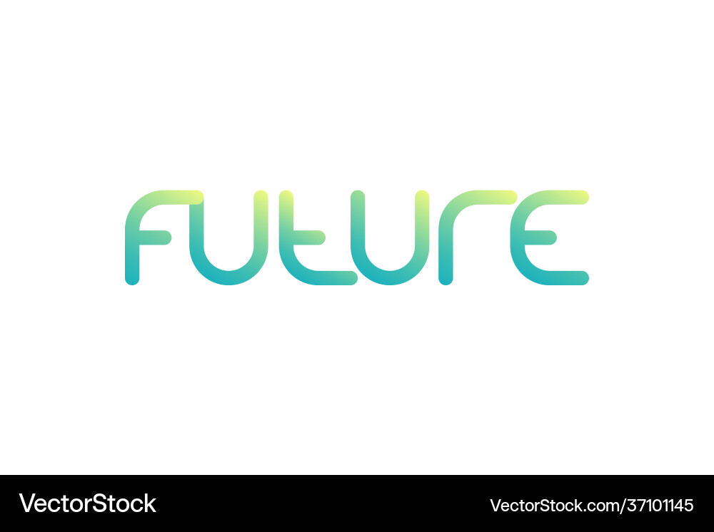 Future logo minimal design with gradient Vector Image