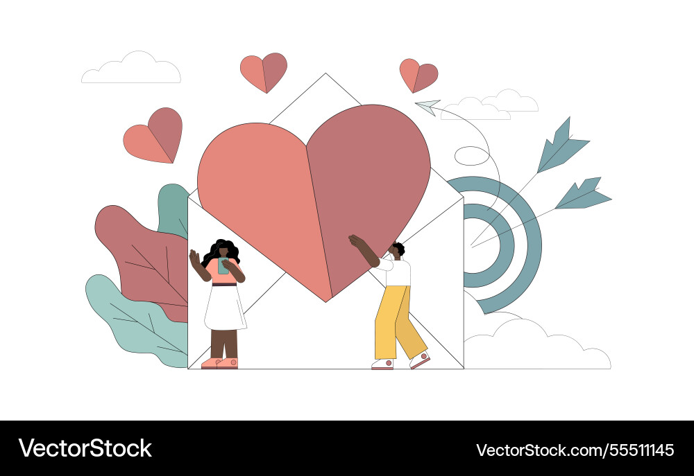 Invitation mailing blind date love letter Vector Image