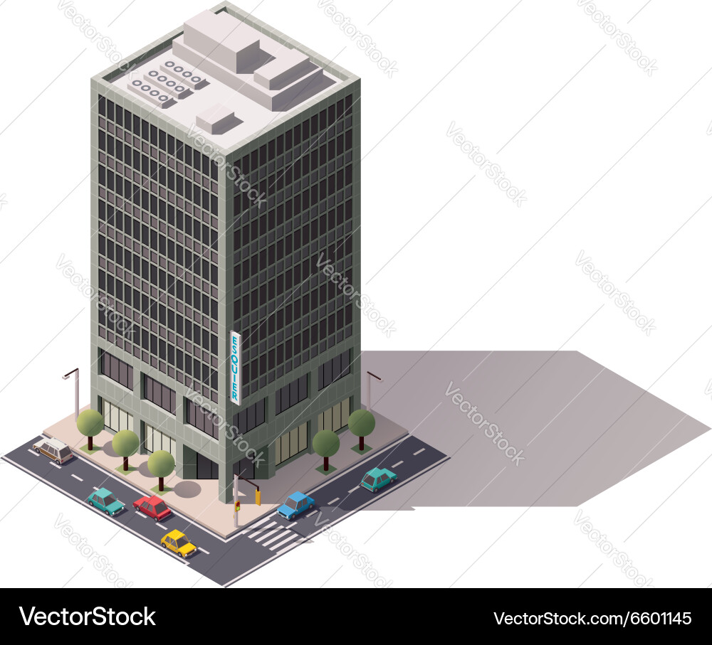 Isometric building Royalty Free Vector Image - VectorStock