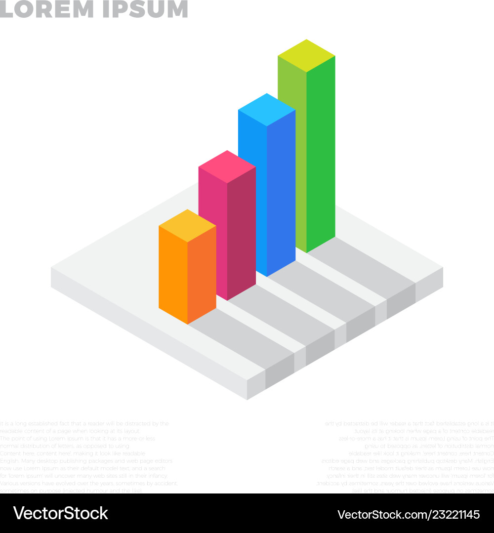 Market Growth Bar Chart Royalty Free Vector Image