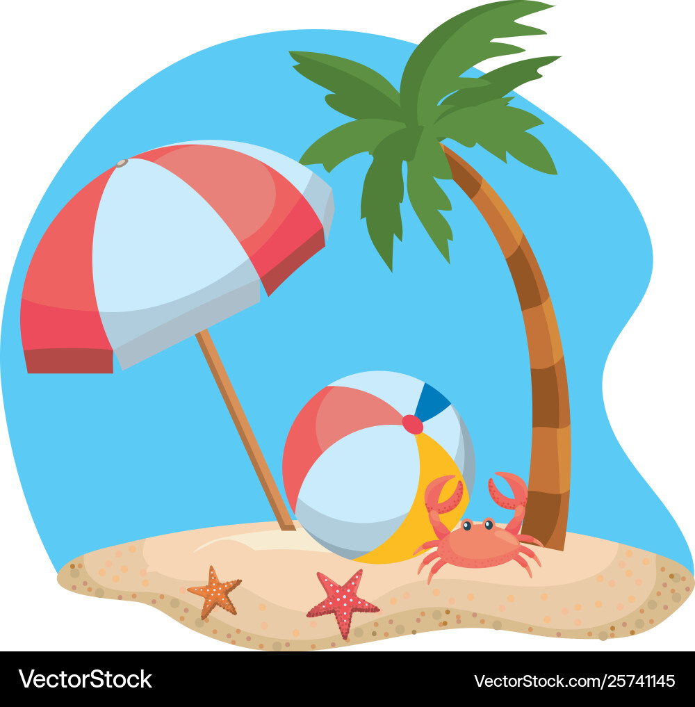 Palm tree summer season design Royalty Free Vector Image