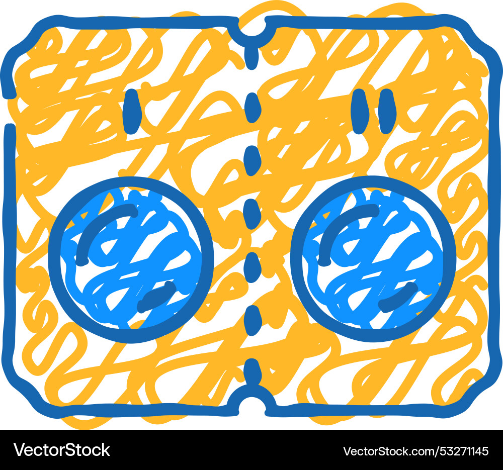 Pills that divided into two doses icon doodle Vector Image