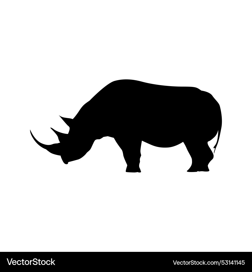 Rhino animal icon shape Royalty Free Vector Image