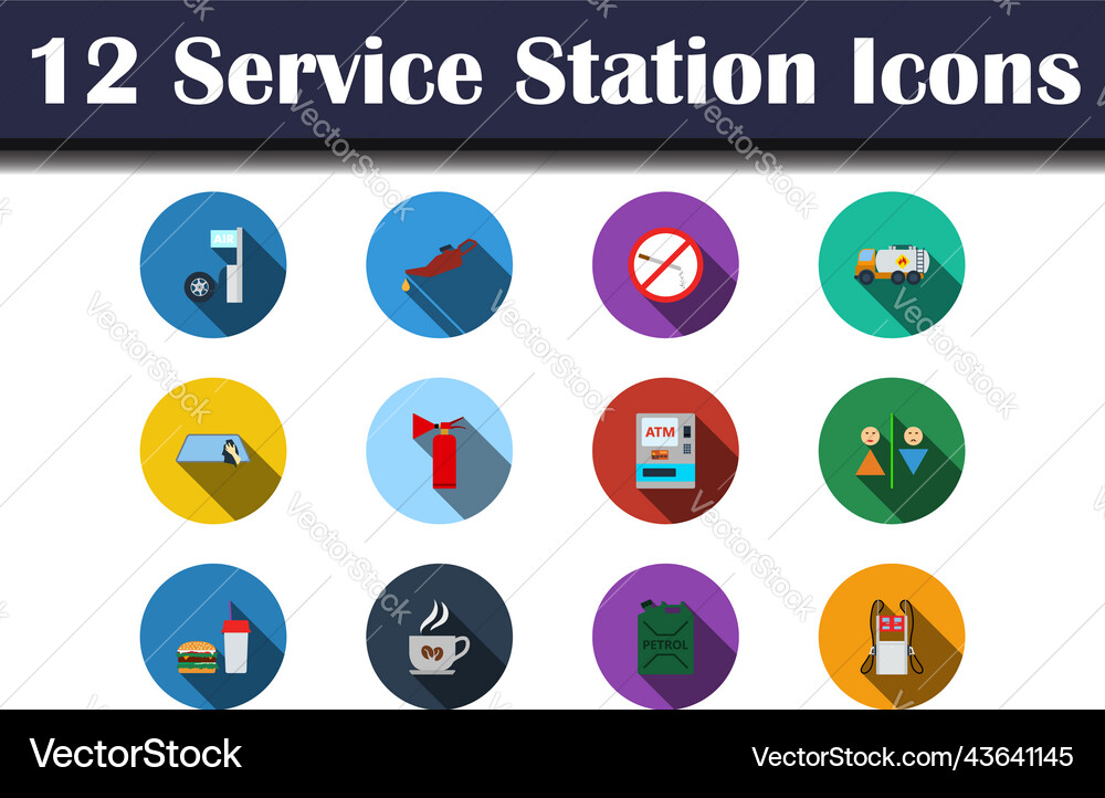 Service station icon set Royalty Free Vector Image