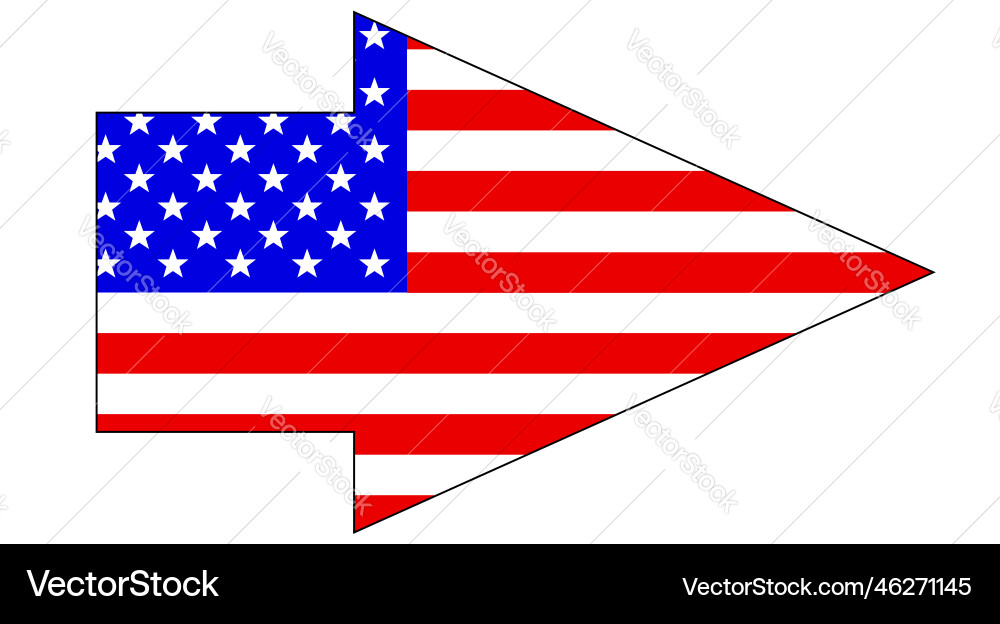 Stars and stripes arrow Royalty Free Vector Image
