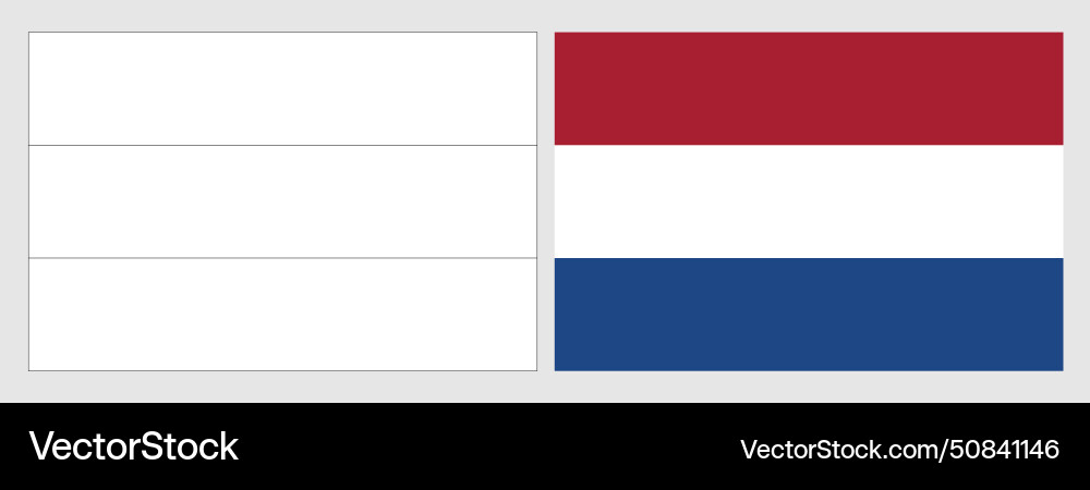 Coloring flag set of netherlands Royalty Free Vector Image