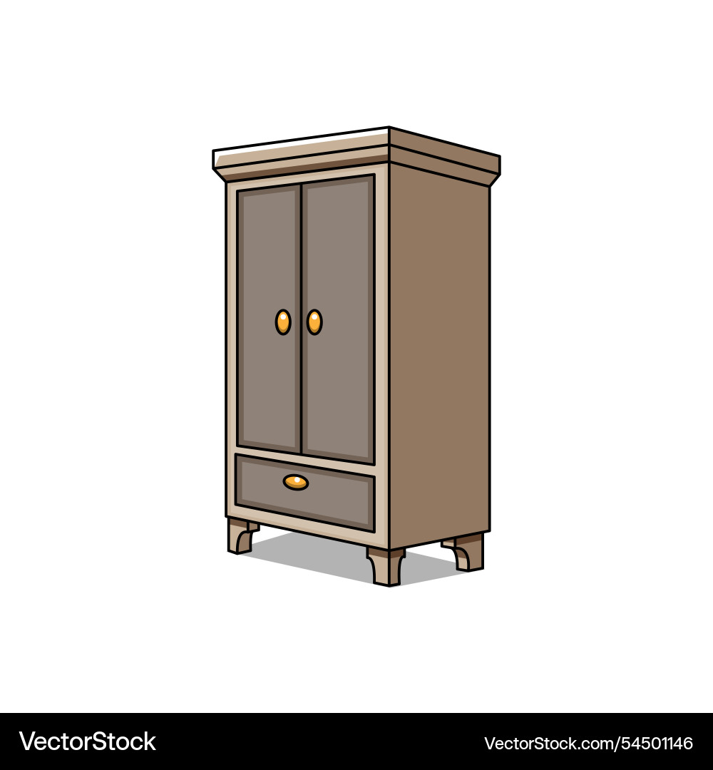 Cupboard 2 Royalty Free Vector Image - VectorStock