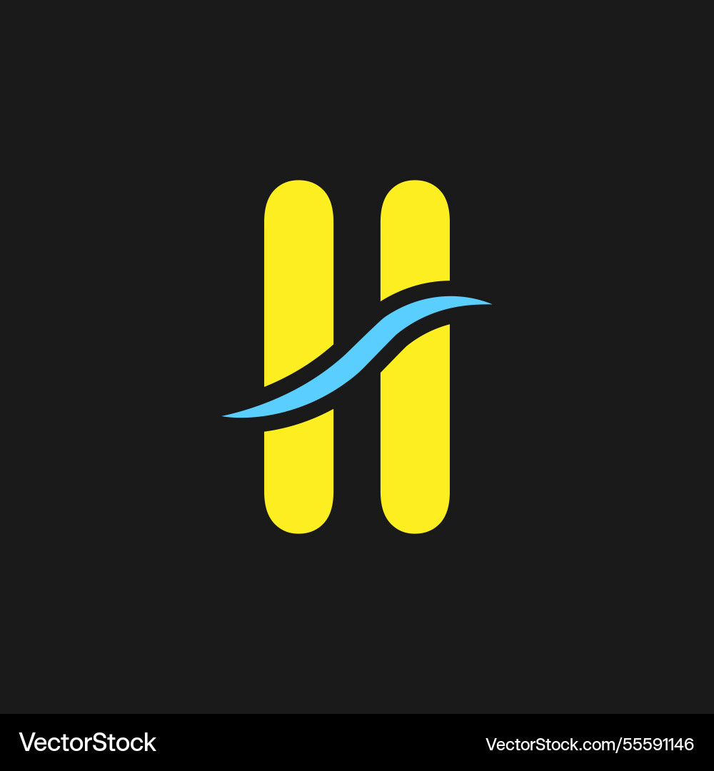 Ii logo design trendy awesome artistic initial Vector Image