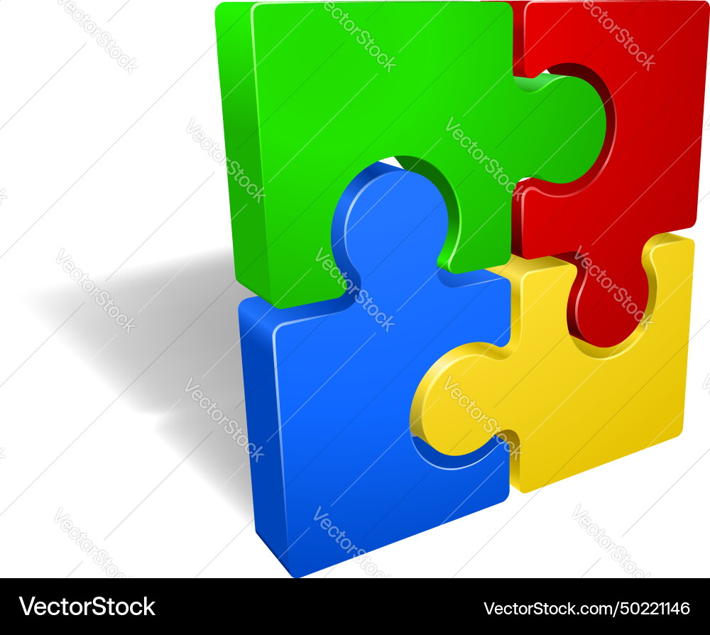 Jigsaw puzzle concept Royalty Free Vector Image