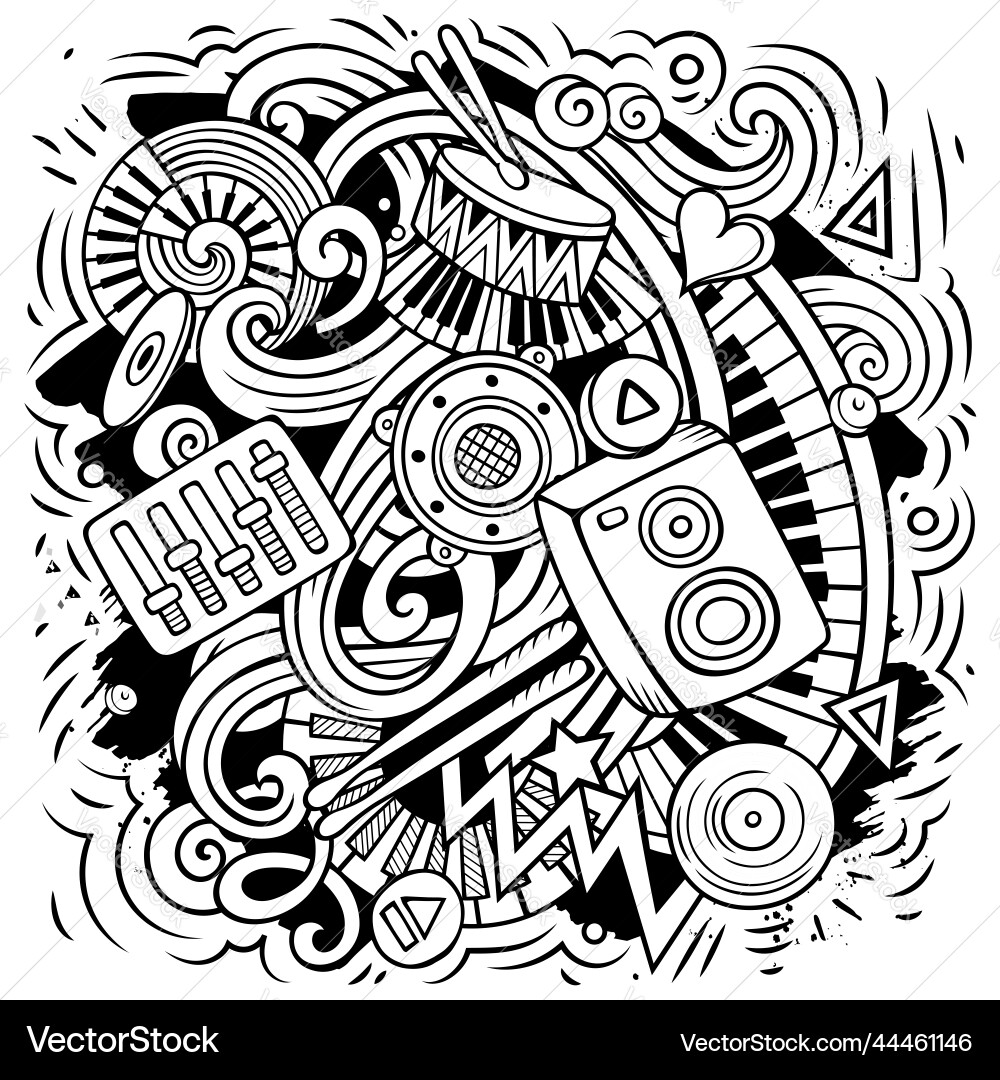 Music cartoon Royalty Free Vector Image - VectorStock