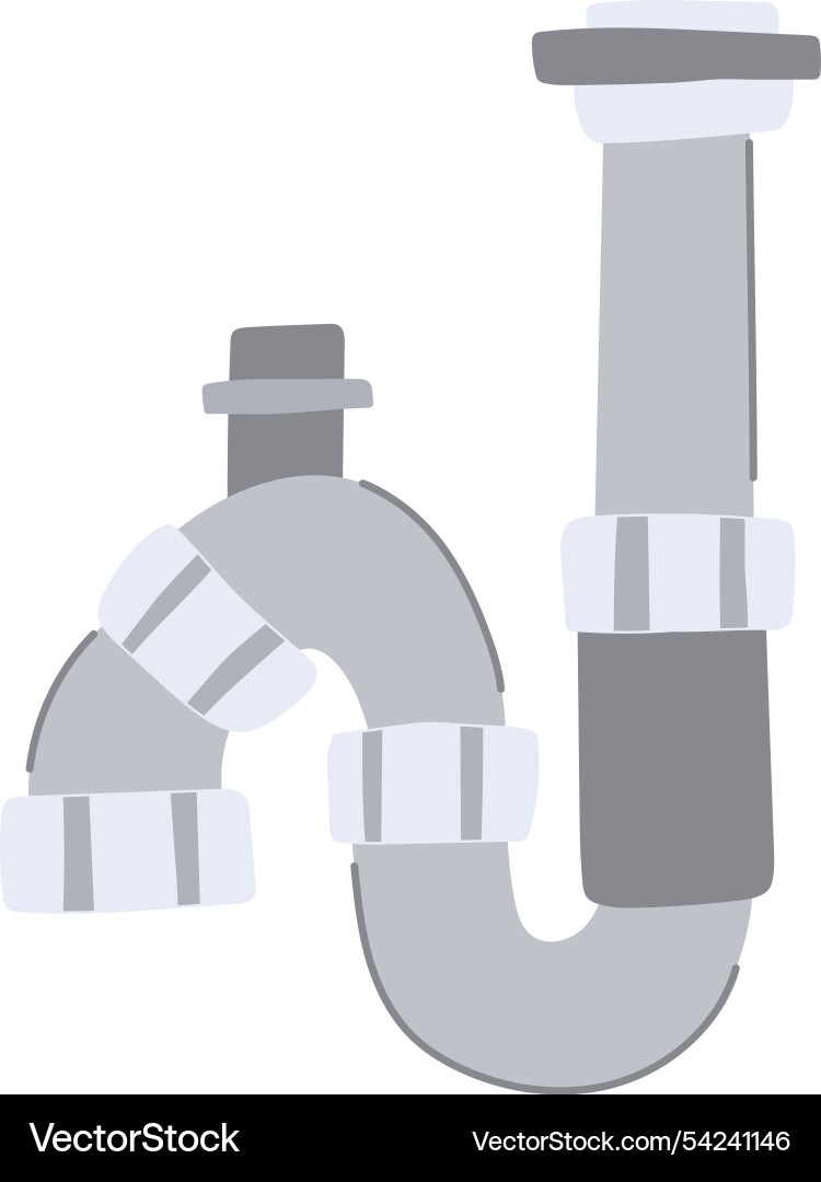 Odor waste drain trap cartoon Royalty Free Vector Image