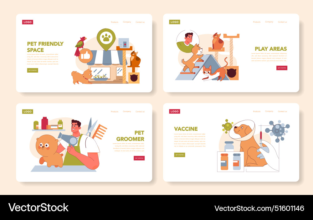 Pet friendly space flat Royalty Free Vector Image