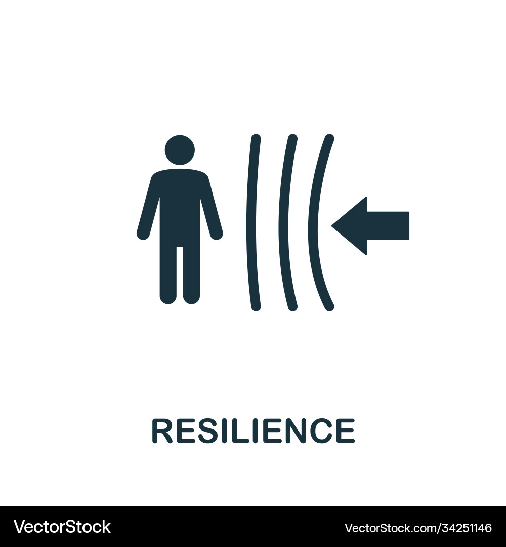 Resilience icon simple element from life skills Vector Image