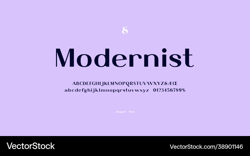 Sans serif font in classic style Royalty Free Vector Image