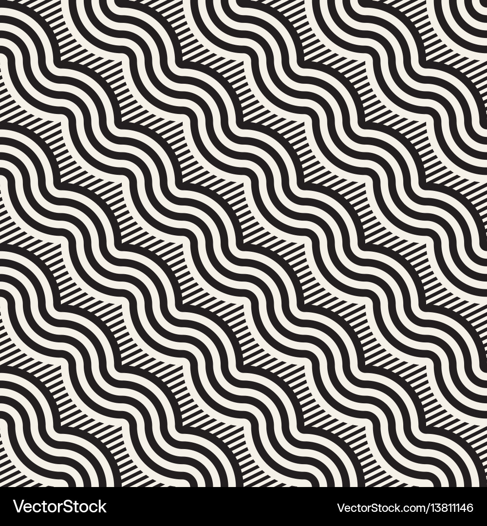 Seamless geometric pattern abstract stripy Vector Image