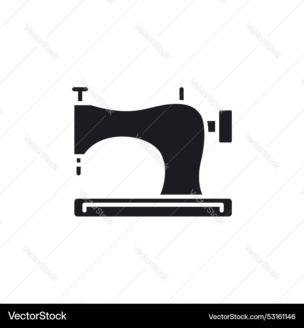 Sewing machine icon symbol on white background Vector Image