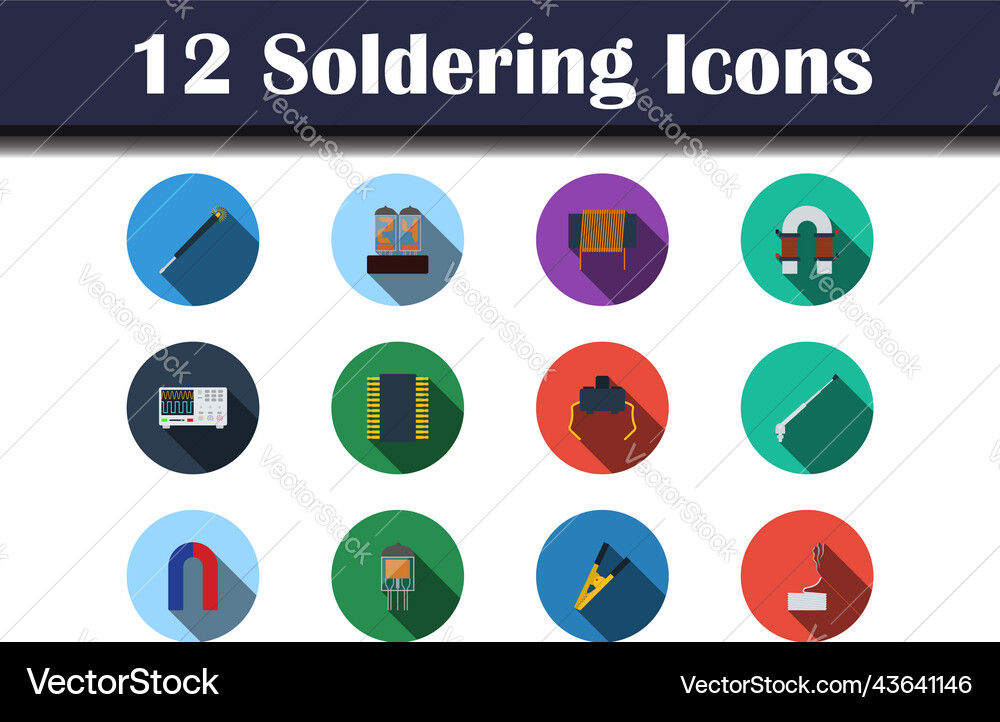 Soldering icon set Royalty Free Vector Image - VectorStock