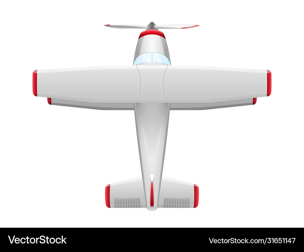 Airplane in cartoon style isolated on white Vector Image