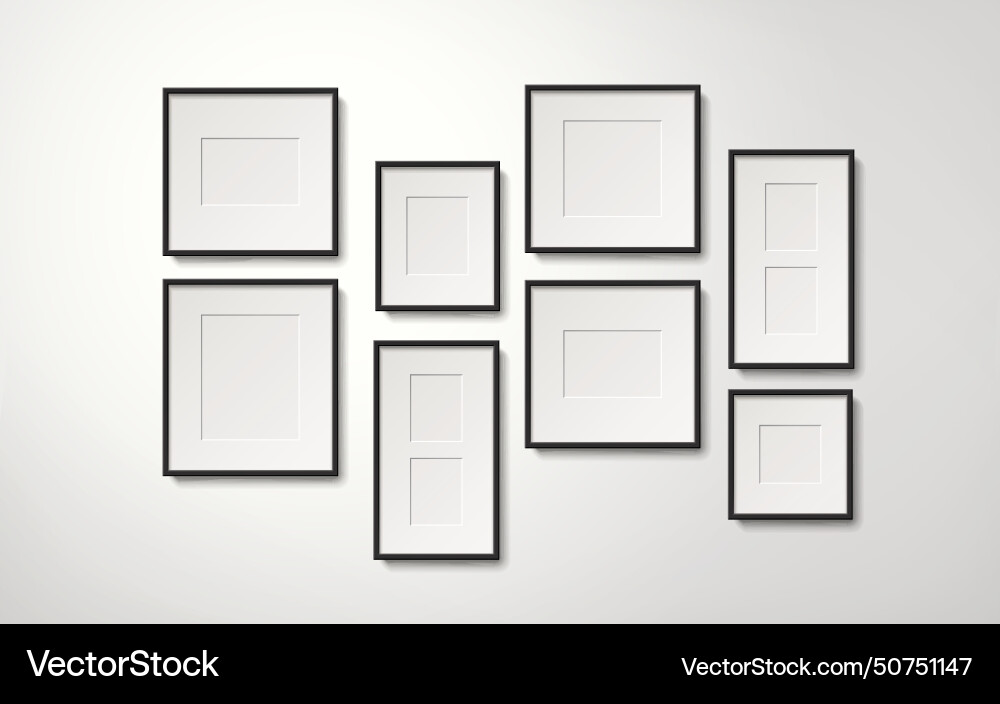 Blank picture frames Royalty Free Vector Image