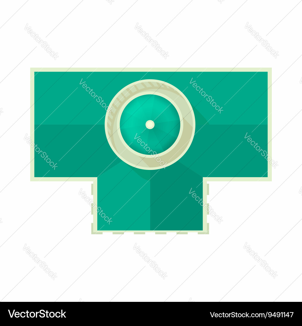 Building with dome top view icon cartoon style Vector Image