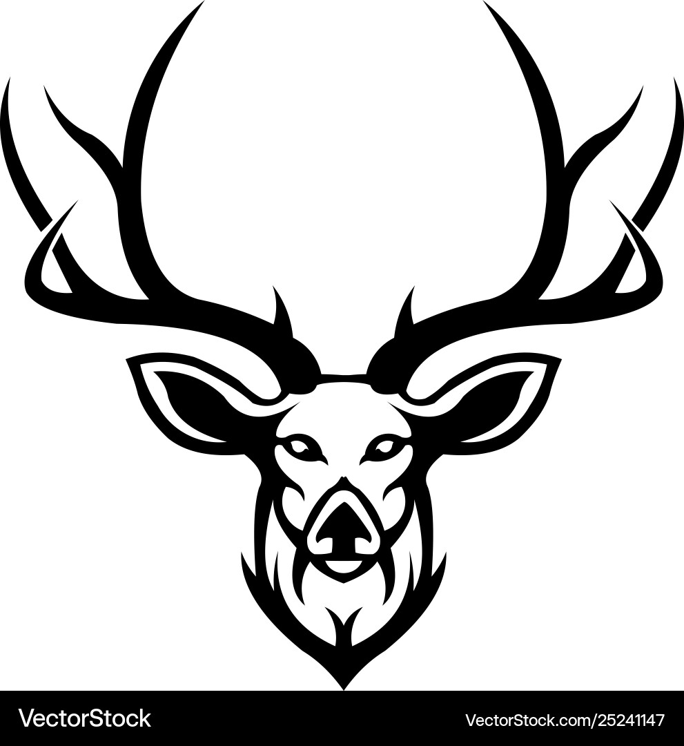 Deer head Royalty Free Vector Image - VectorStock