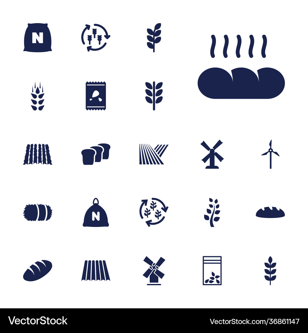 Grain icons Royalty Free Vector Image - VectorStock