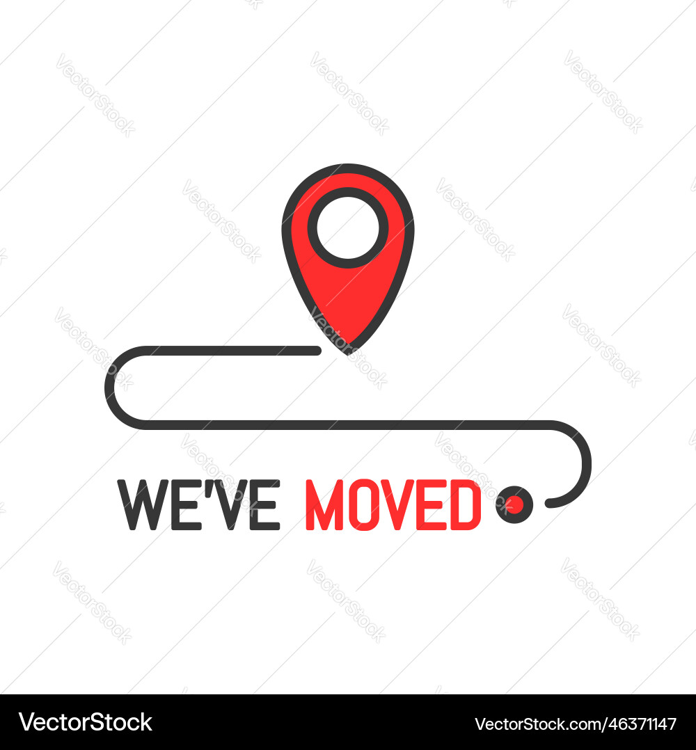 Have move icon we moved sign location pin Vector Image