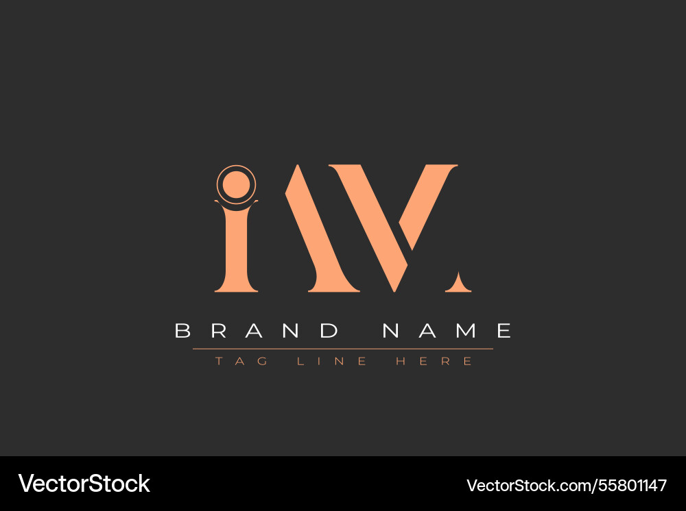 Iam abstract letter logo design Royalty Free Vector Image