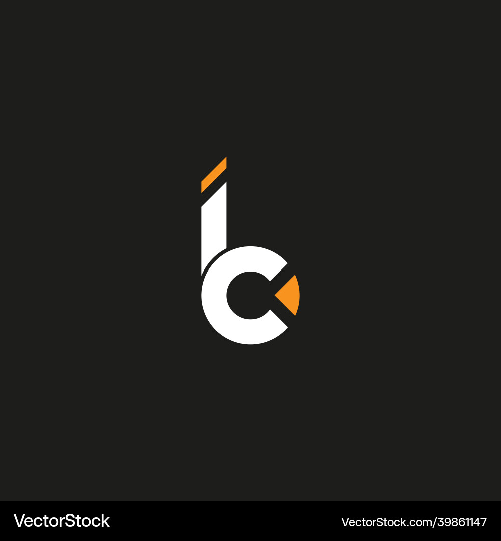 Ibc bc or b letter logo design creative modern Vector Image