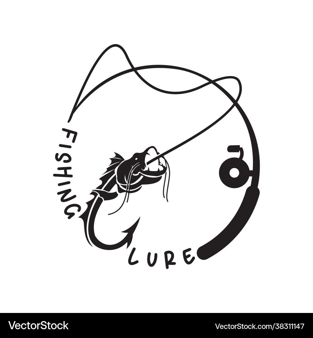 Lure fishing logo Royalty Free Vector Image - VectorStock