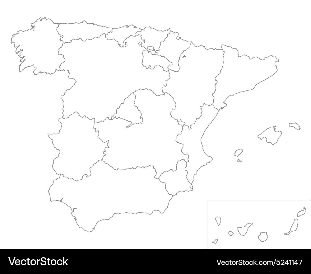 Map of spain Royalty Free Vector Image - VectorStock