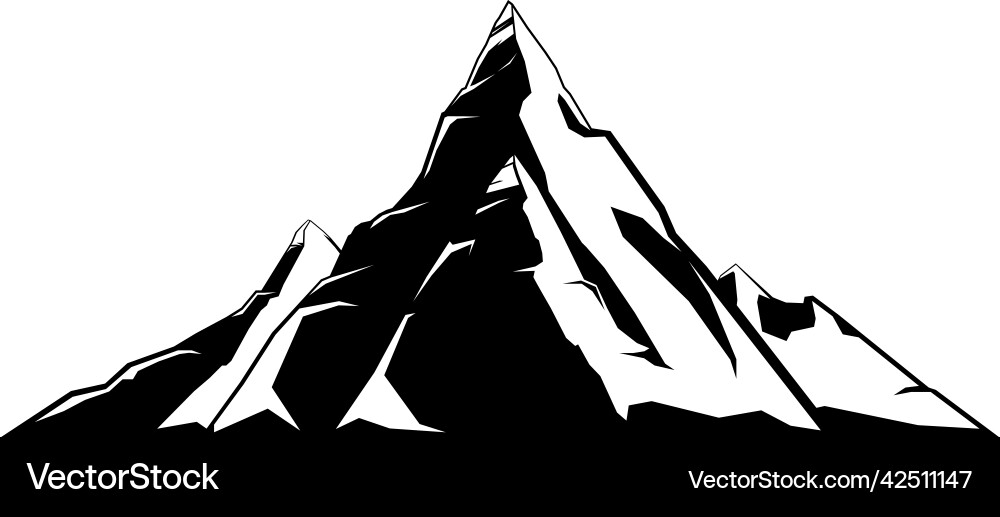 Mountain peak scenery composition Royalty Free Vector Image