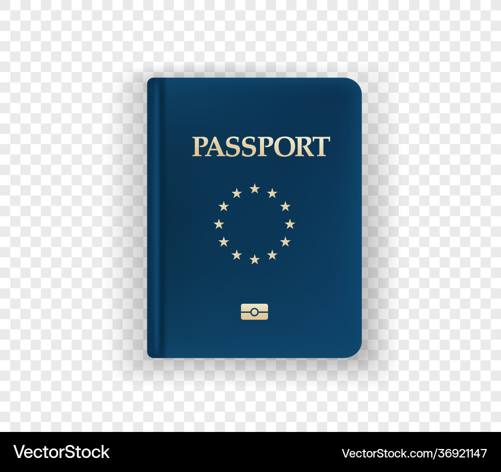 Passport isolated on transparent background Vector Image