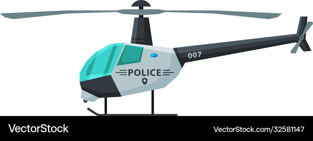 Police Helicopter Cartoon
