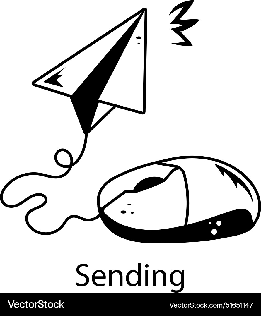 Sending Royalty Free Vector Image - VectorStock