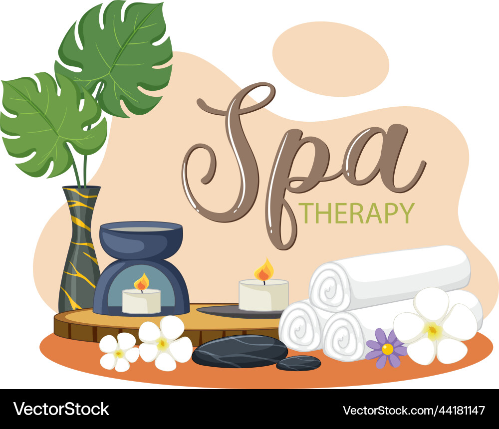Spa therapy banner design Royalty Free Vector Image