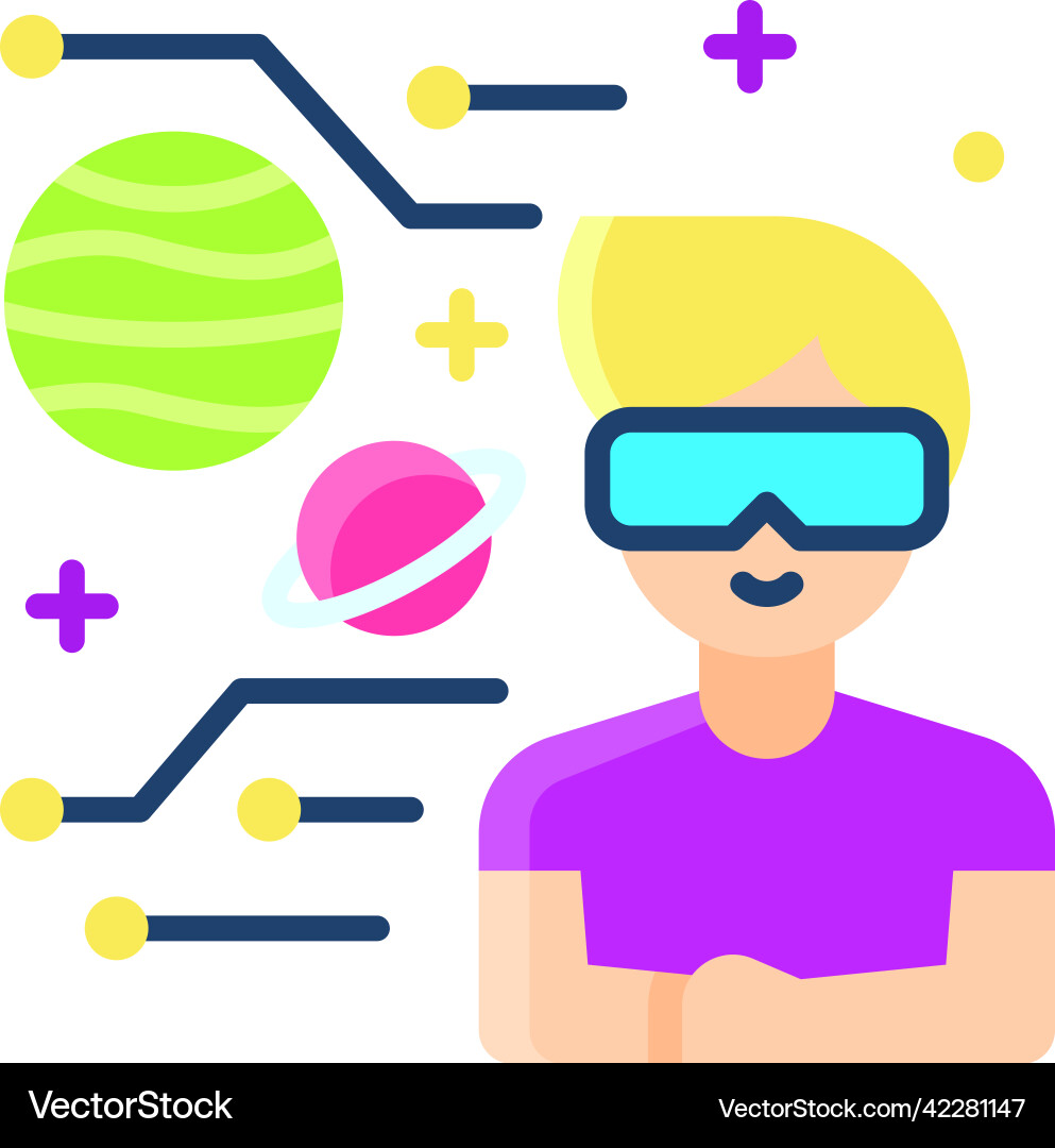 Space Hologramm-Symbol metaverse verwandt Vektorbild