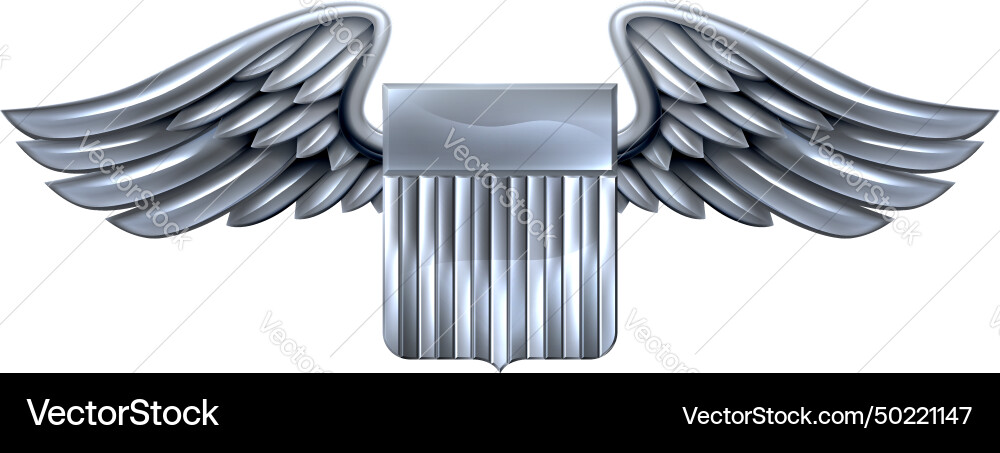 Winged shield united states design Royalty Free Vector Image