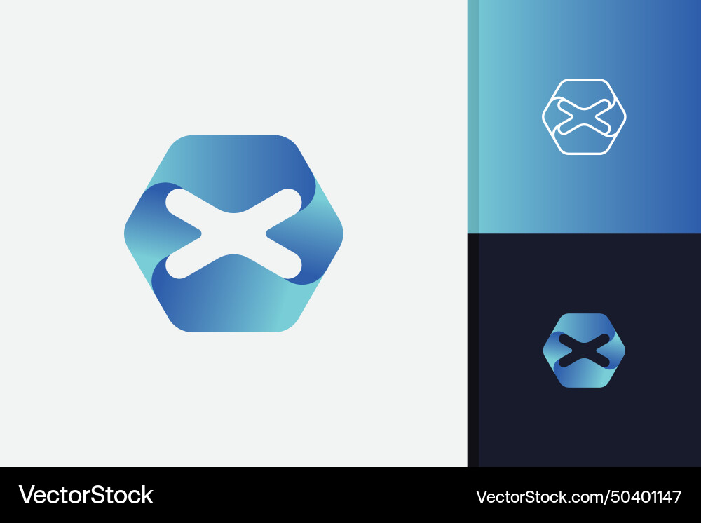 X logo design template Royalty Free Vector Image